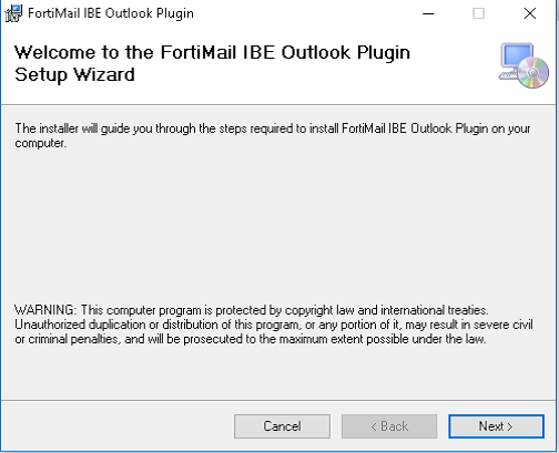 Installing the Plugin on Outlook | FortiMail Appliances and Virtual Machines 7.2.0 | Fortinet ...